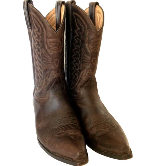 Rancho | Shoes | Rancho Western Cowboy Boots Brown Mens 65 Womens 85 ...